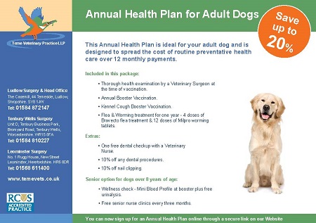 Annual Health Plans | Teme Veterinary Practice LLP
