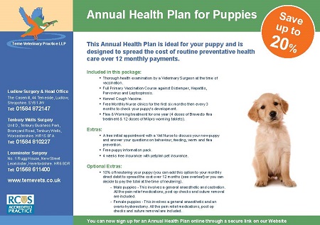 Annual Health Plans | Teme Veterinary Practice LLP